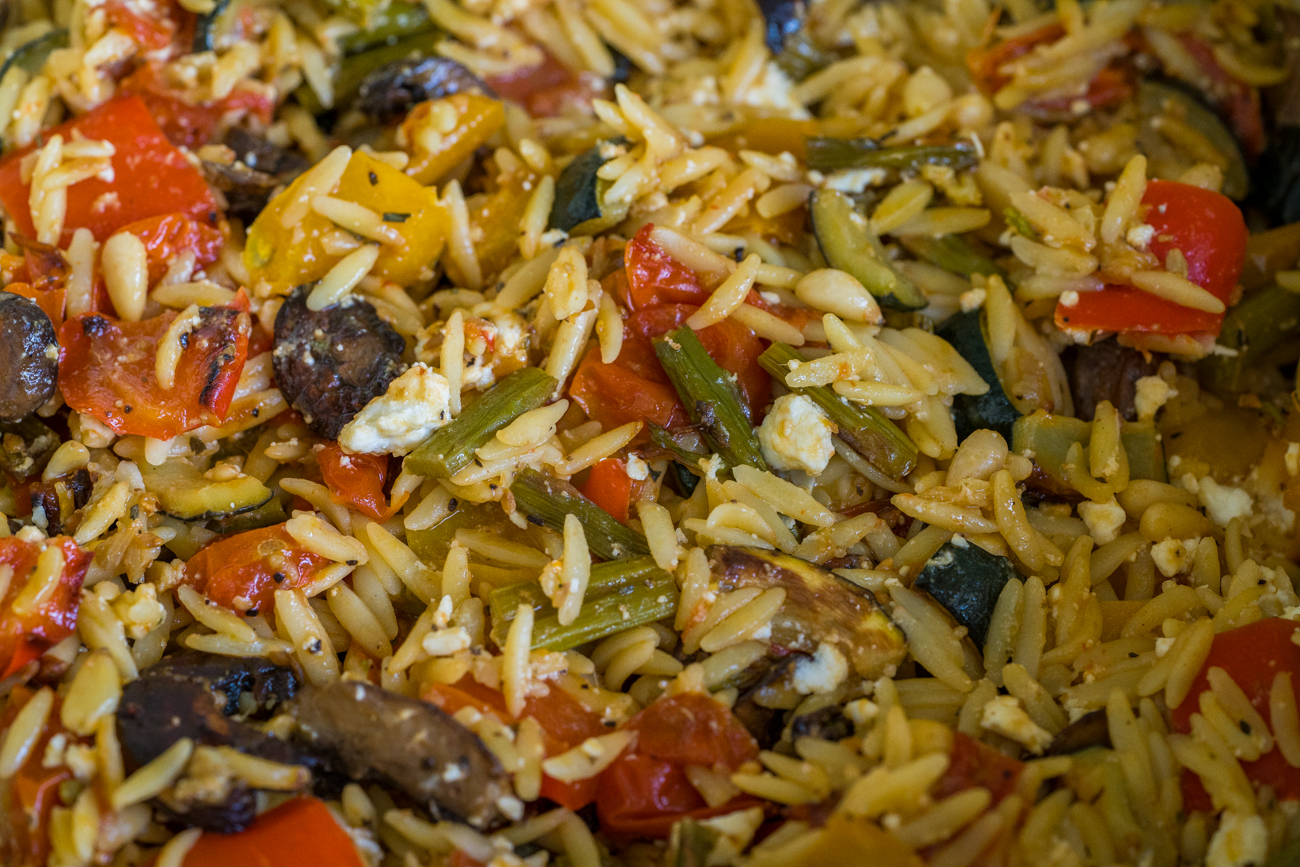 Lemon Garlic Roasted Veggie Orzo – Live Play Eat