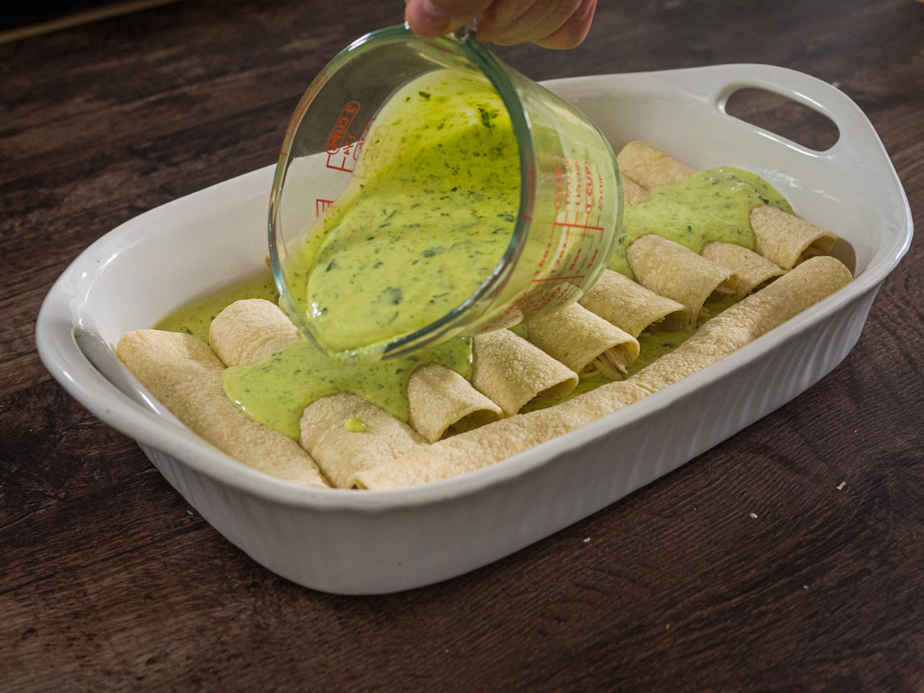 Poblano Sour Cream Enchiladas – Live Play Eat