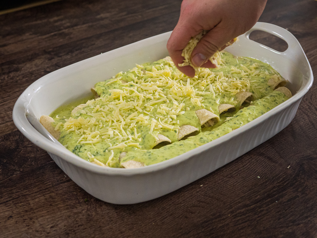 Poblano Sour Cream Enchiladas – Live Play Eat
